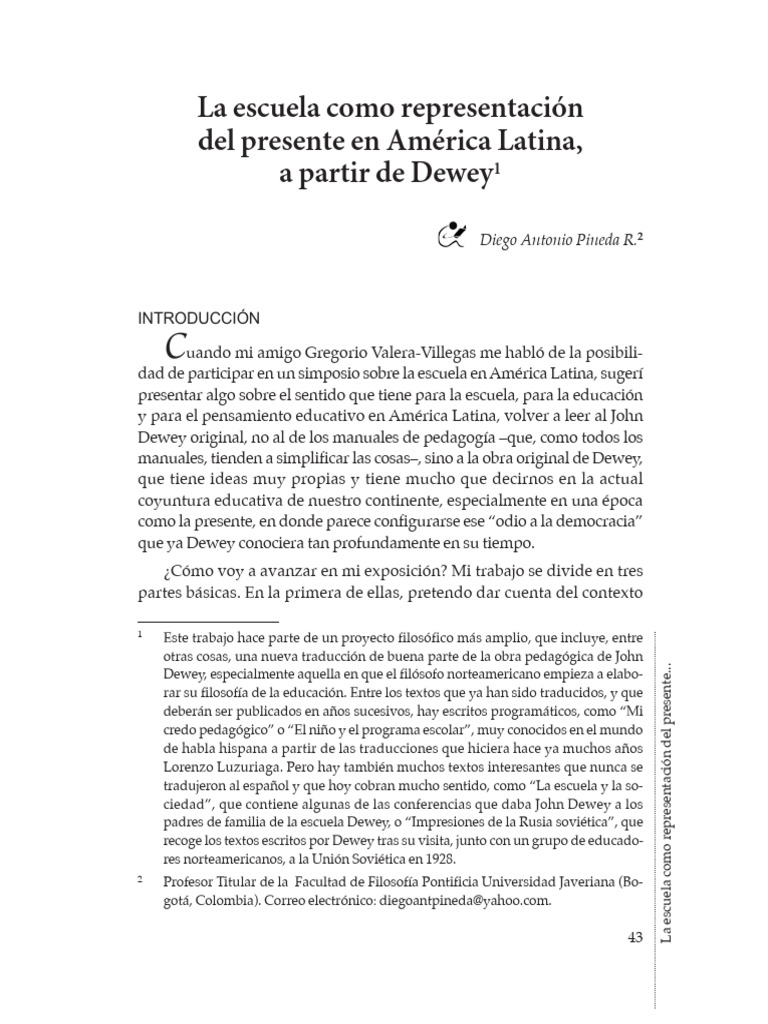 La escuela como representación del presente en América Latina, a partir ...