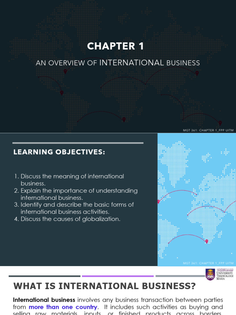 CHAPTER 1 An Overview of International Business | PDF | Franchising ...