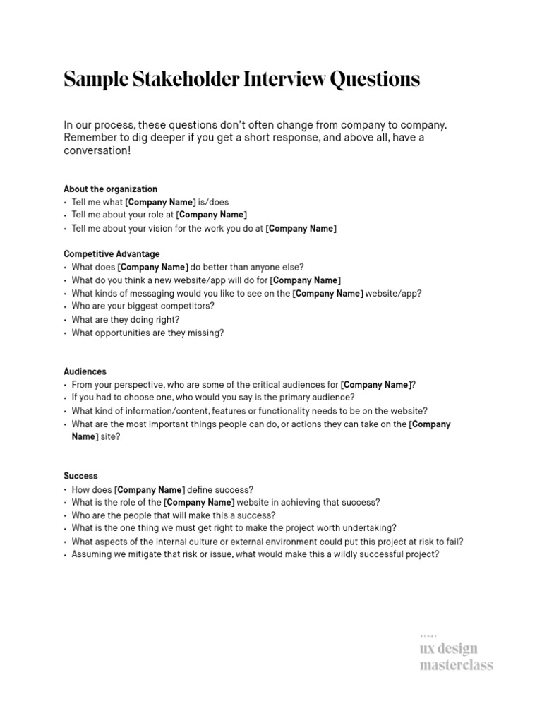 UXDMC Sample Interview Questions | PDF | Business | Social Psychology