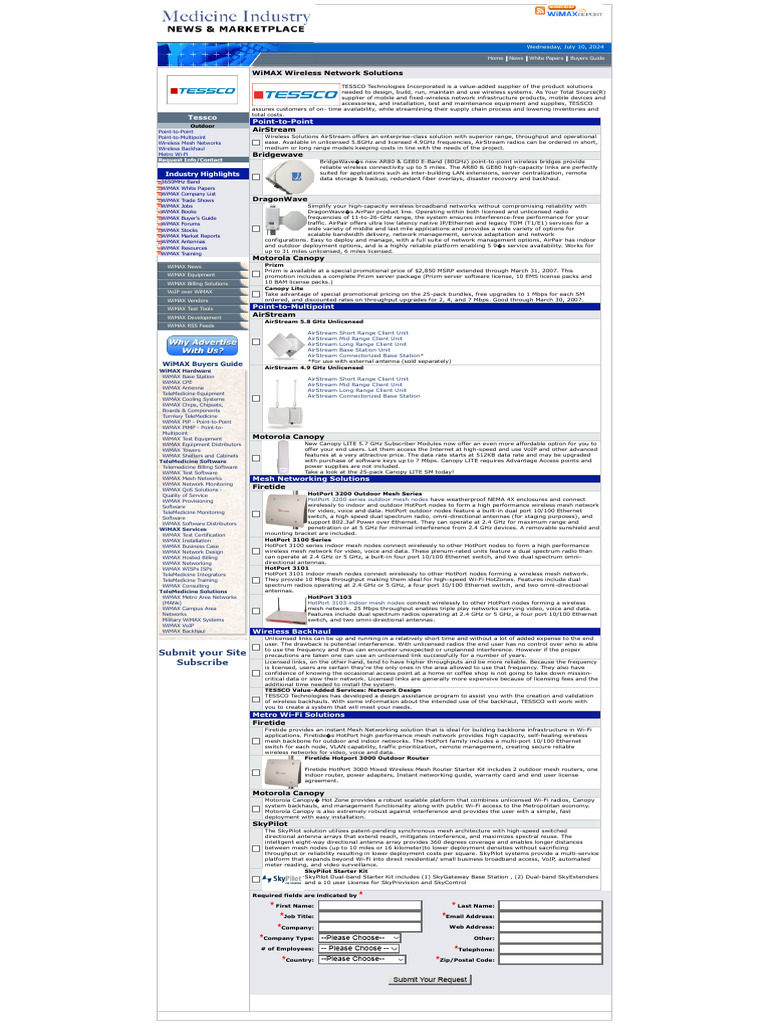 WiMAX Wireless Network Solutions | PDF | Wi Max | Wi Fi