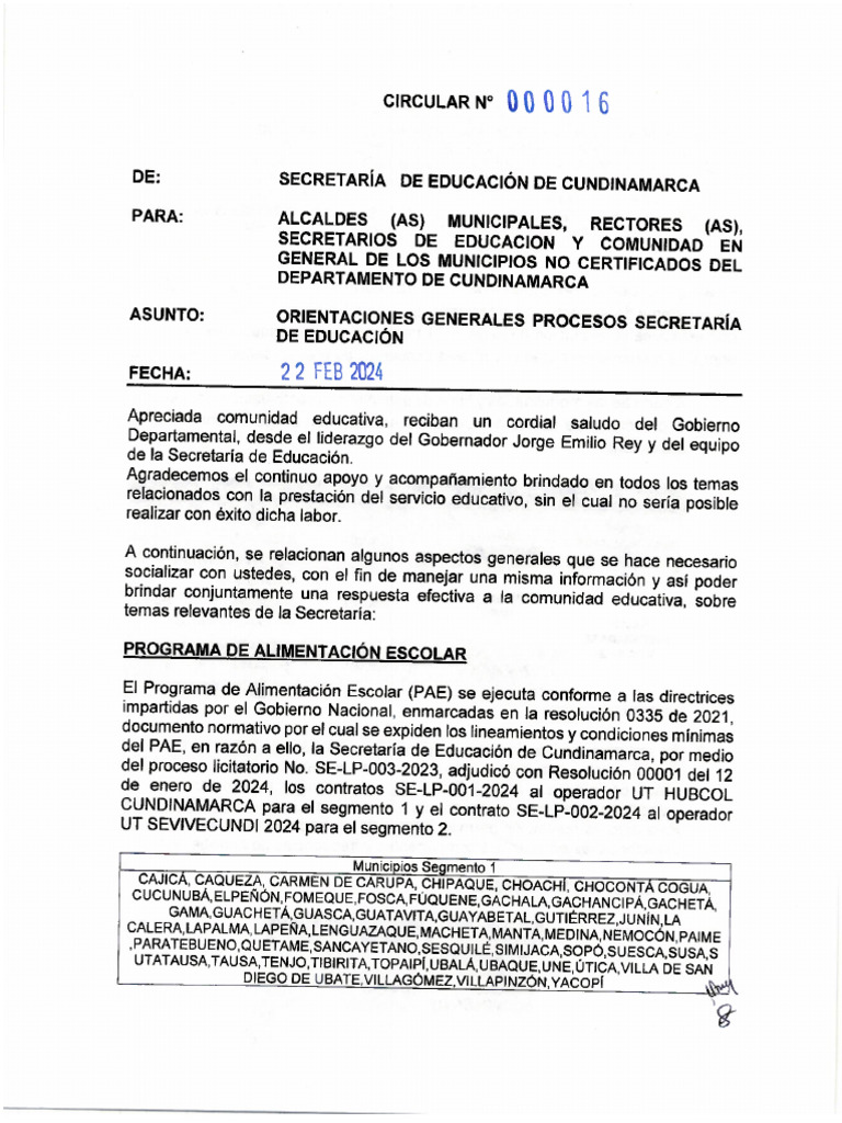 Circular 000016 | PDF
