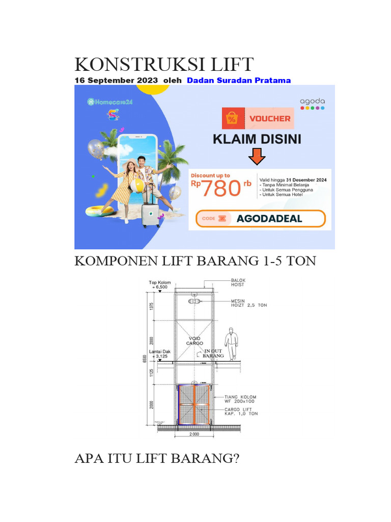 Desain KONSTRUKSI LIFT | PDF