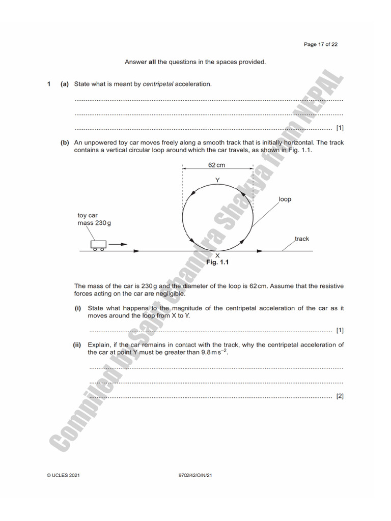 9702 p4 12 Motion in A Circle All 2 | PDF