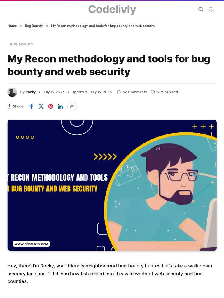 Recon Tools for Bug Bounty Success | PDF | Security Hacker ...