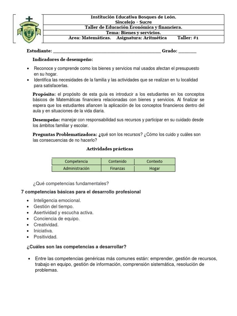 MATEMATICAS FINANCIERAS GRADO SEGUNDO 2024 | PDF | Matemáticas