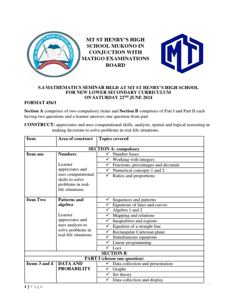 O Level Maths Seminar Final Copy Edited-2 | PDF | Geometry | Mathematics