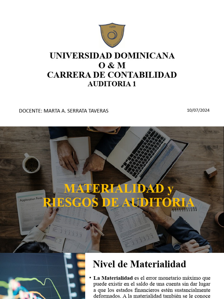 Materialidad y Riesgos en Auditoría | PDF | Auditoría | Contabilidad