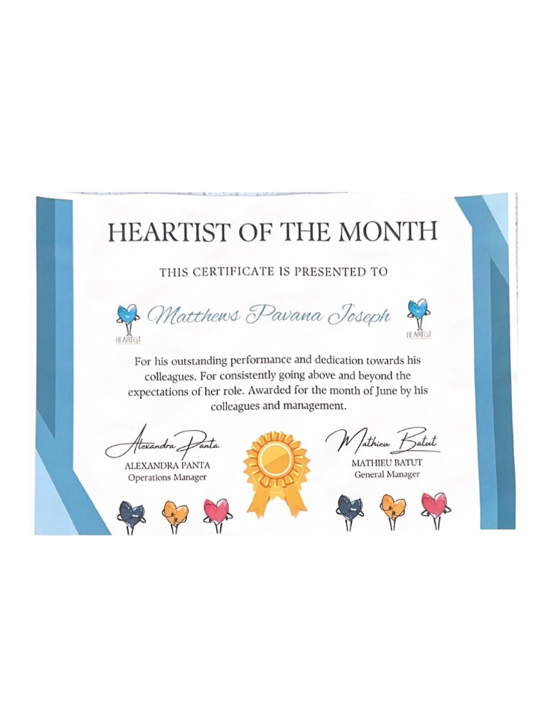 Heartist of The Month | PDF