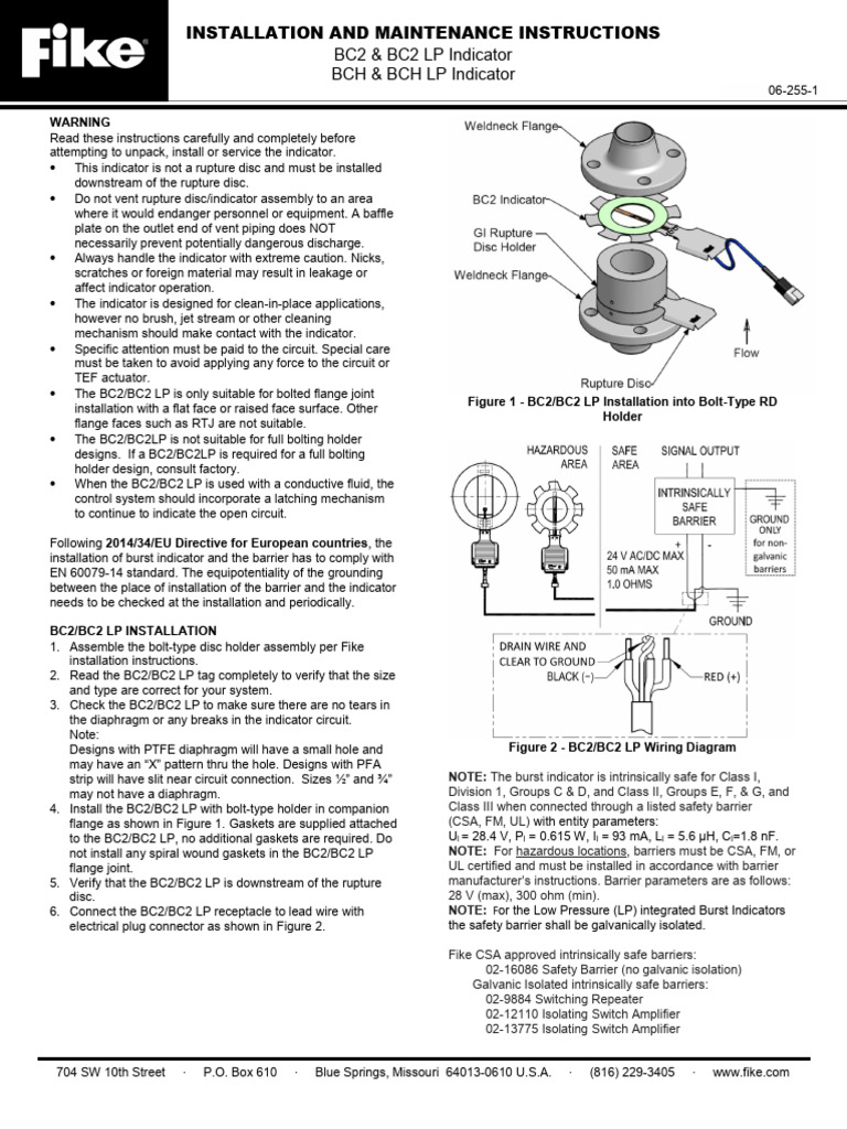 06-255-1 Fike BC2 Y BC2 LP | PDF | Electrical Engineering ...