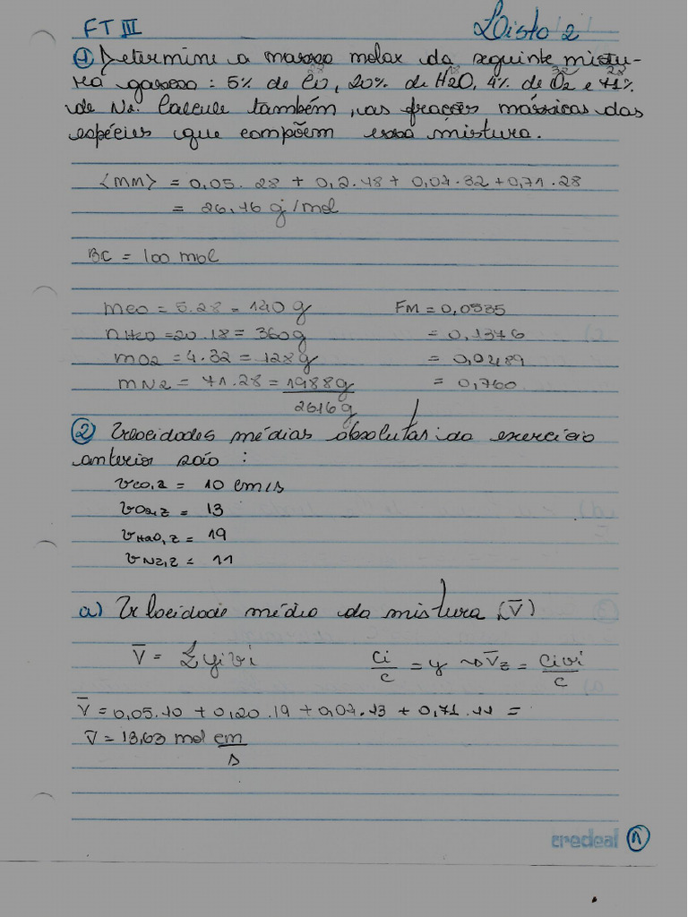 FT III Lista 2 Exec 1 e 2 | PDF