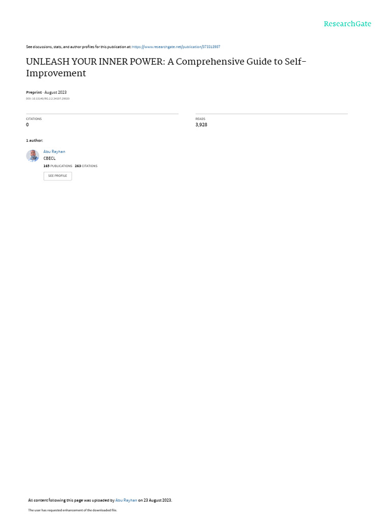 Unleash Your Inner Power | PDF | Mental Image | Optimism