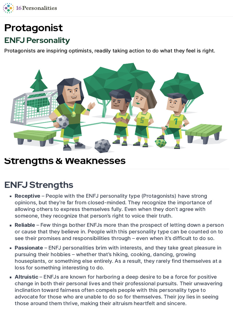 Strengths & Weaknesses - ENFJ Personality (Protagonist ...