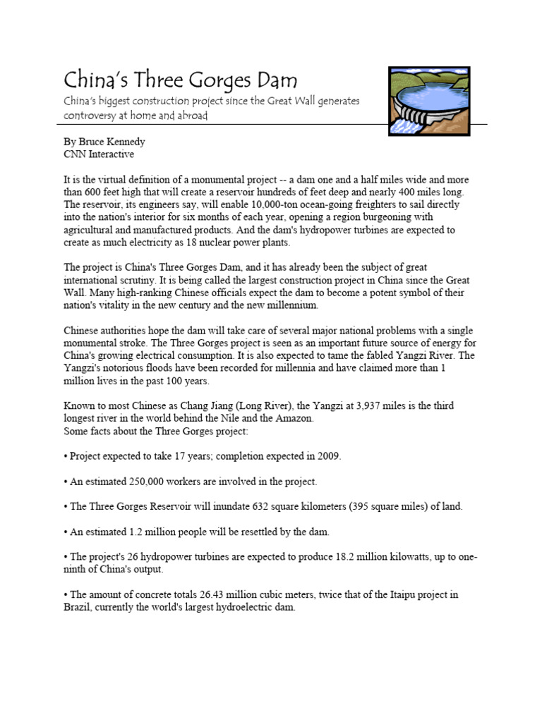 China's Three Gorges Dam | PDF | Dam | Hydroelectricity