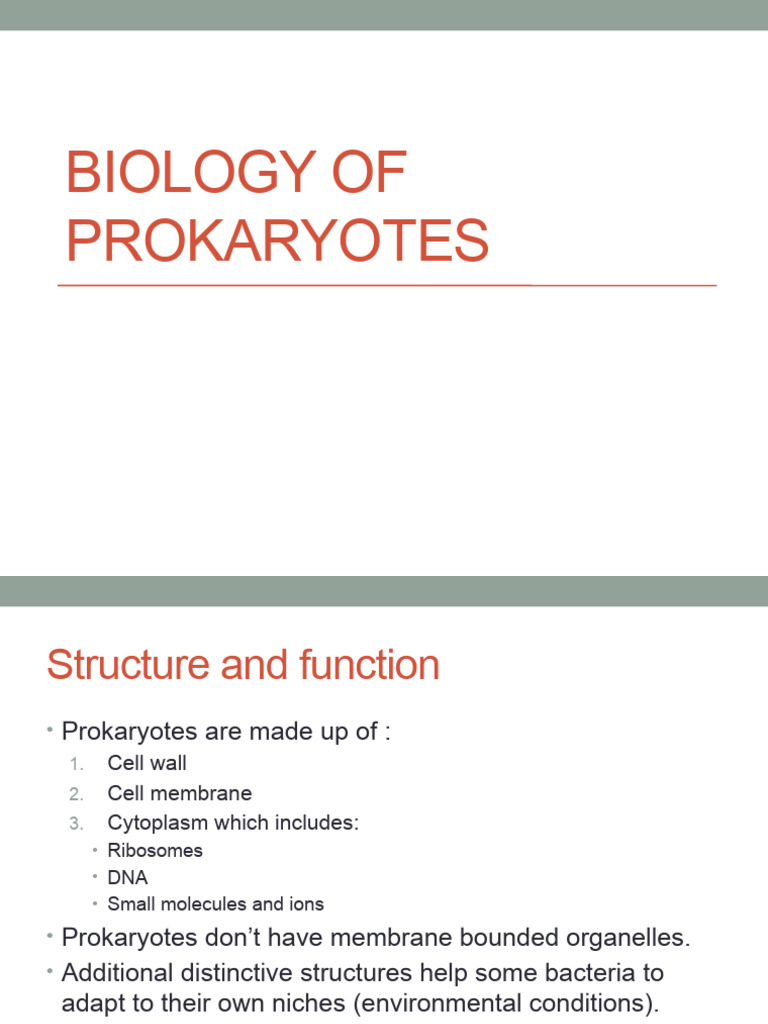 Biology of Prokaryotes | PDF | Cell (Biology) | Bacteria