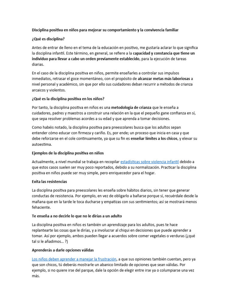 Disciplina Positiva | PDF | Disciplinas | Amor