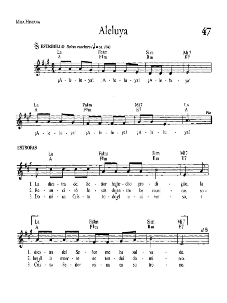 Aleluya La Diestra | PDF