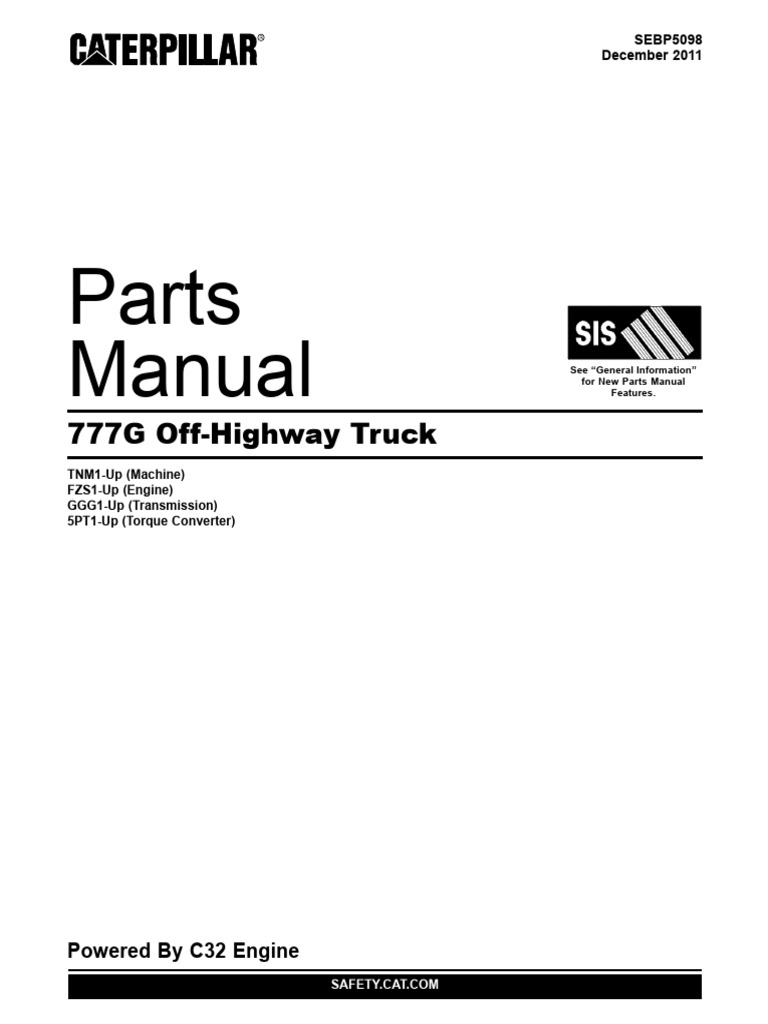 Parts Manual: 777G Off-Highway Truck | PDF | Vehicles | Vehicle Technology