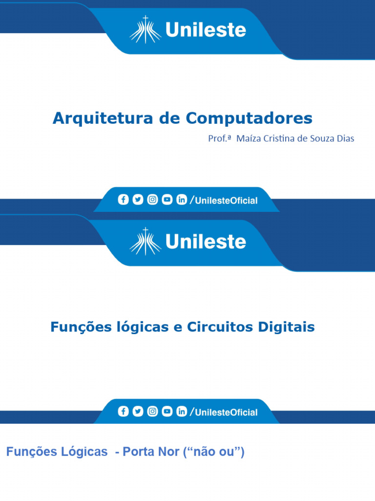 Aula 07 - Funções Lógicas e Circuitos Digitais | PDF | Lógica | Rede ...