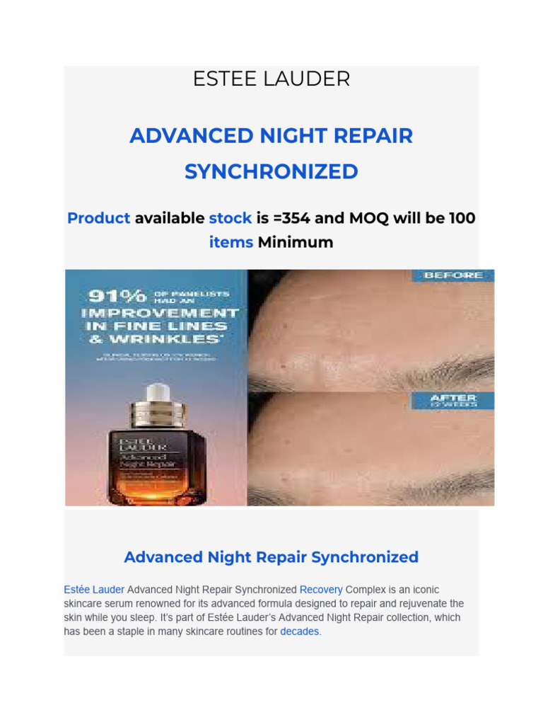 Estee Lauder | PDF | Skin Care | Integumentary System