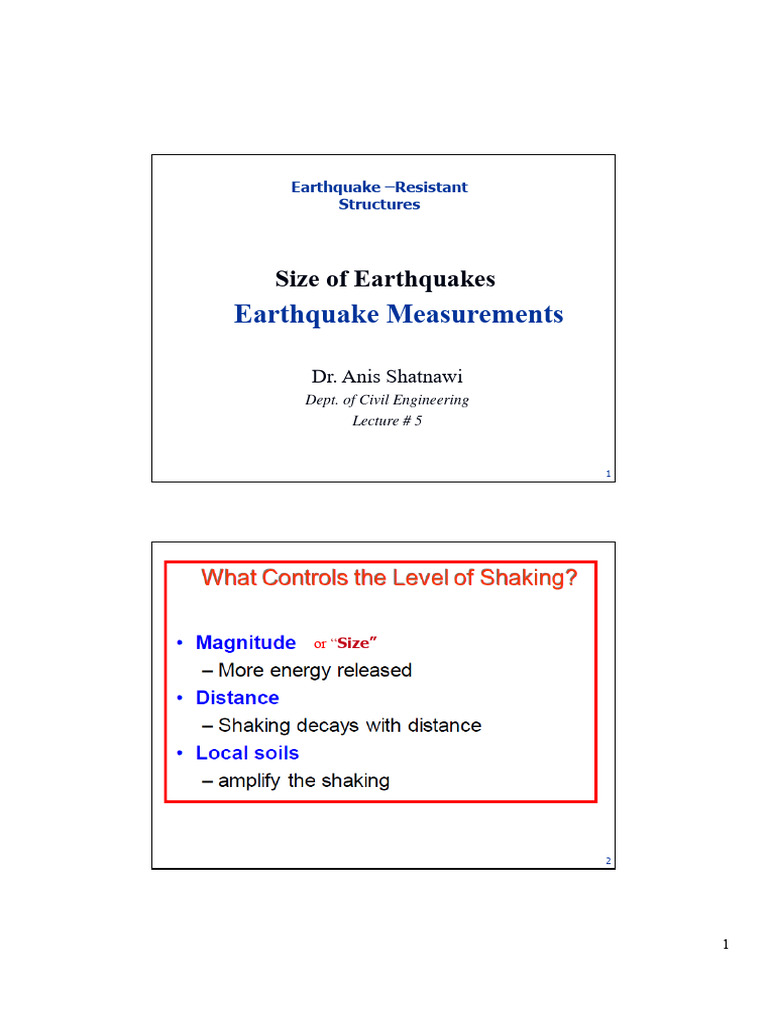 2slides - EQ Lecture 5 - EQ-Sizes and Measurements | PDF | Moment ...