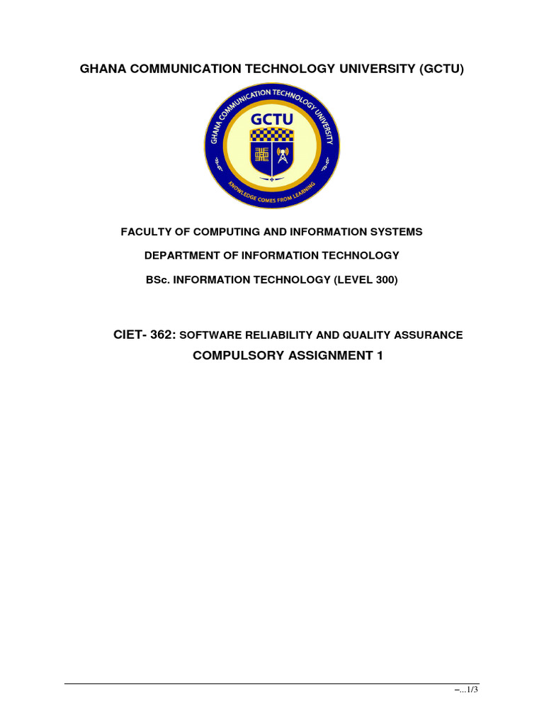 CIET362 Compulsory Assignment 1 | PDF