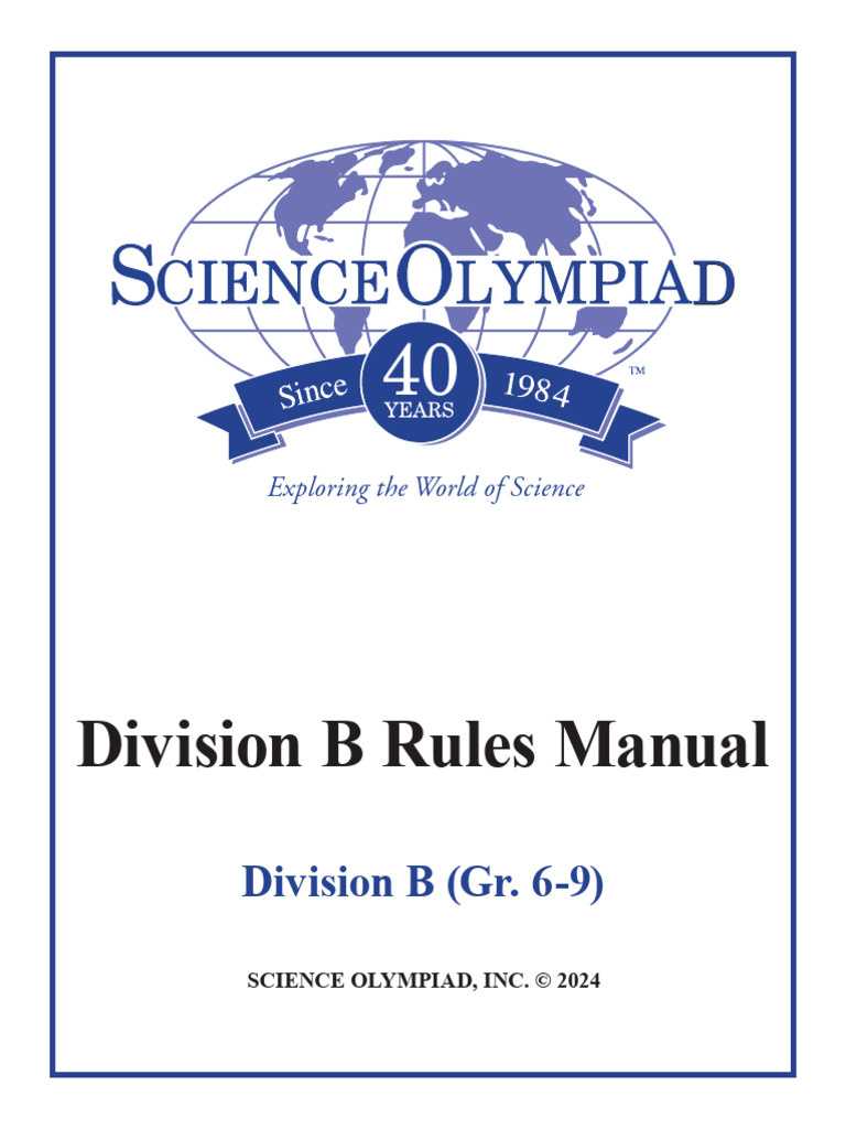 Science Olympiad Div B Rules 2024 For Web | PDF | Lymphatic System | Heart