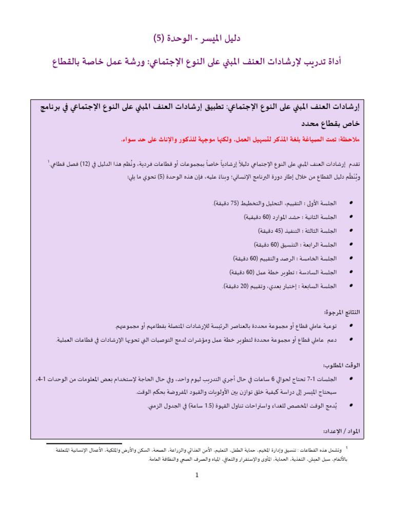 Mod 5 Ara TAG-Facilitator-Guide FINAL AR | PDF