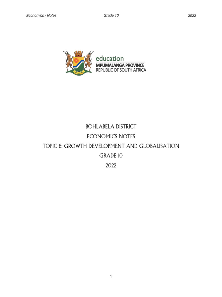 Grade 10 Topic 8 | PDF | Taxes | Economics