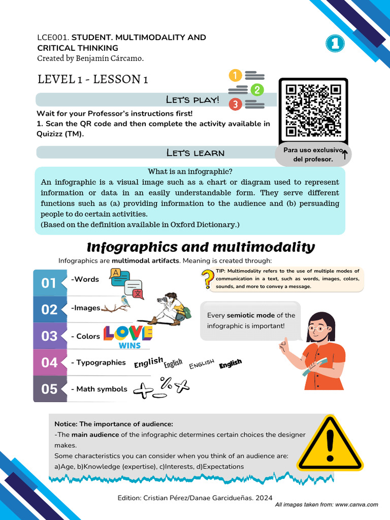 LESSON 1 - Critical Thinking 1 Handout | PDF | Infographics | Written ...