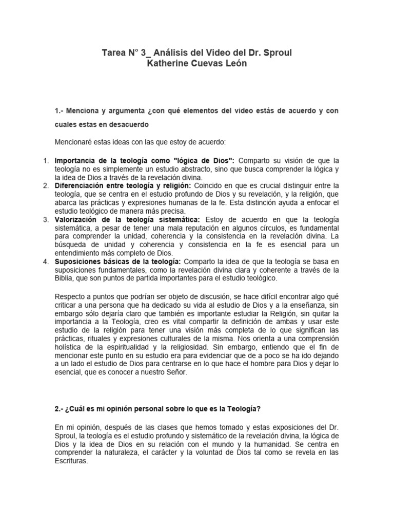 Analisis Dr. Sproul | PDF | Teología | Dios
