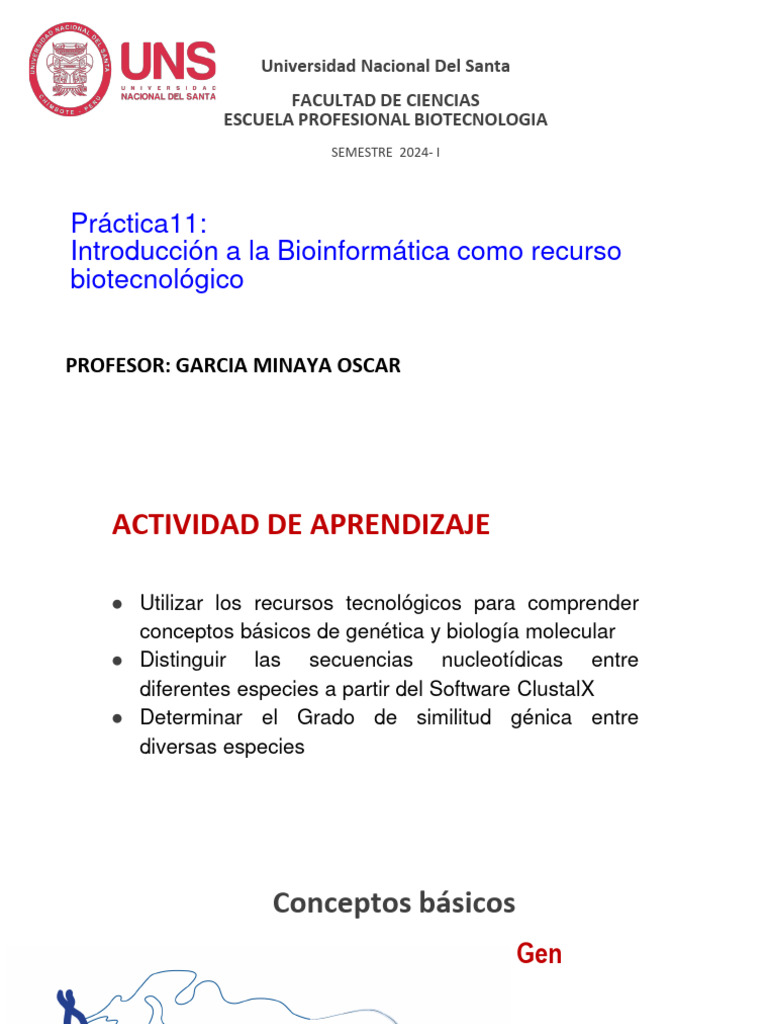 S12 Práctica Introducción Bioinformática 2024 | PDF | Gene | Alelo