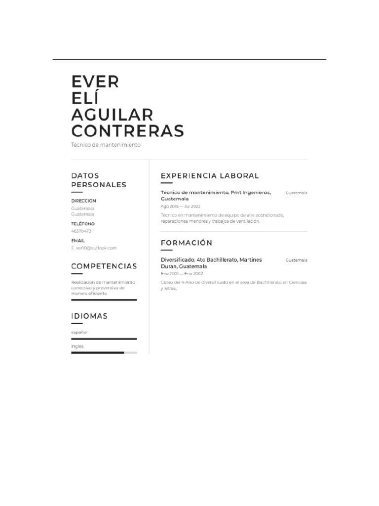 CV Ever Elí | PDF