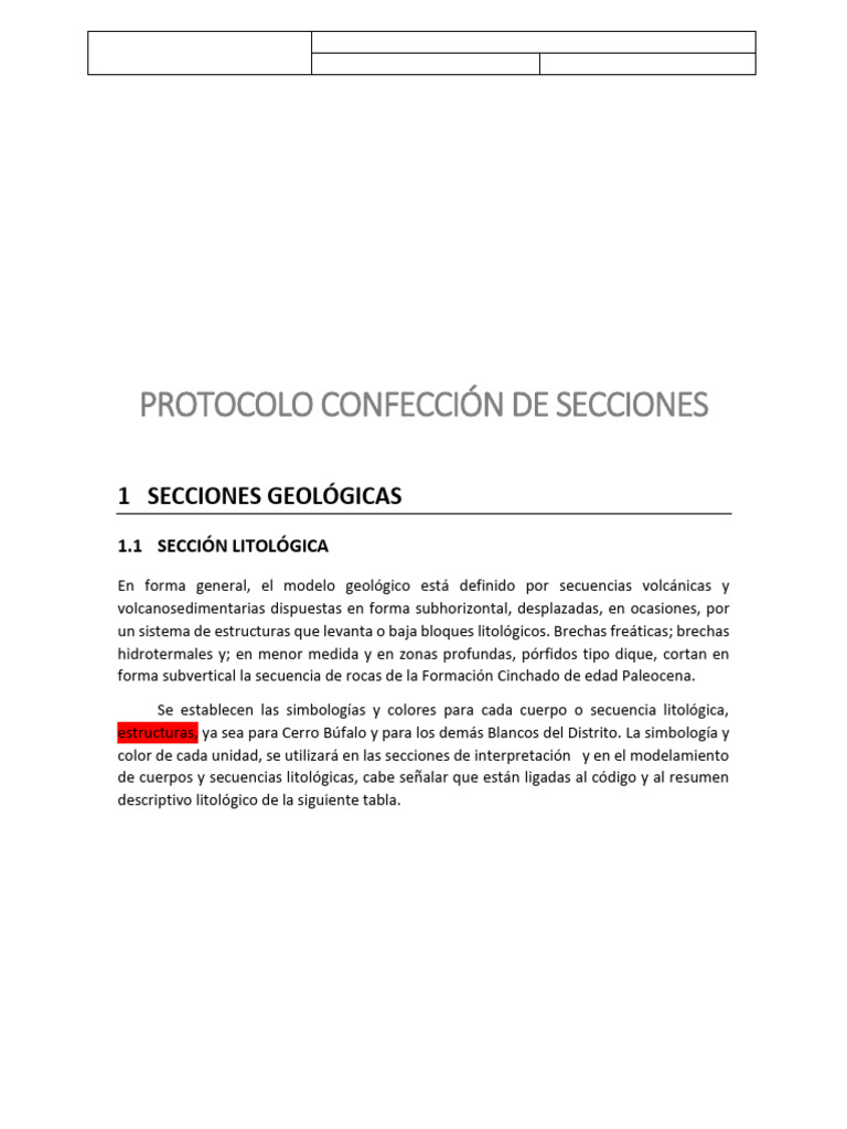 V1 - Protocolo Confección de Secciones | PDF | Geología | Minerales