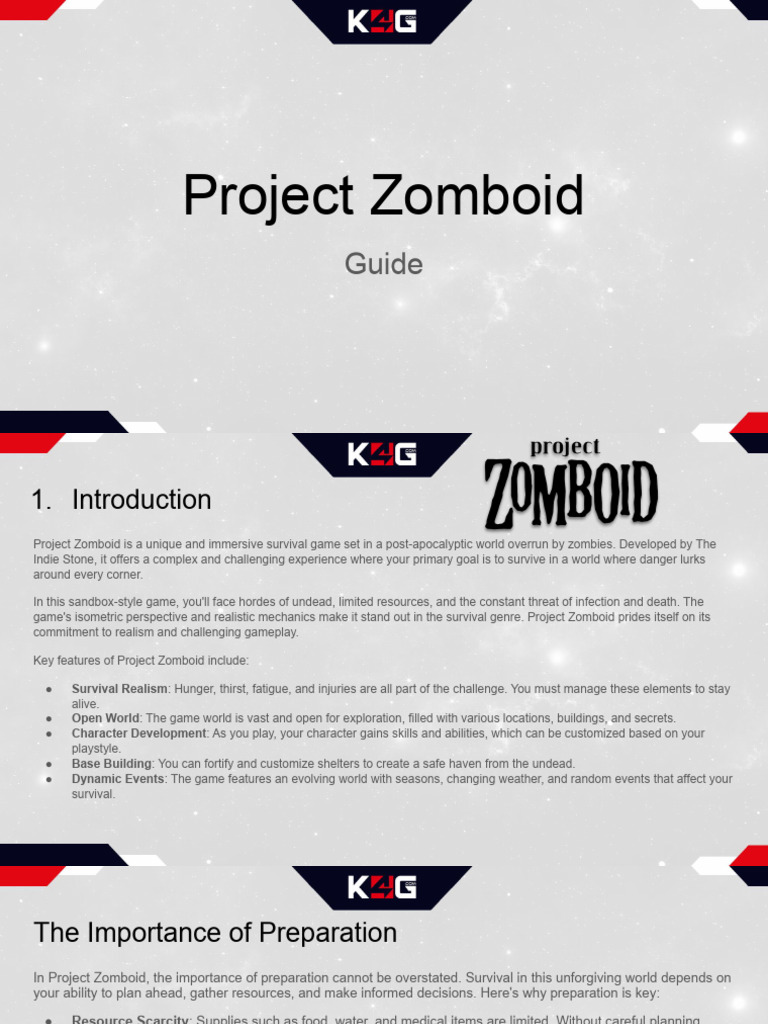 Project Zomboid - K4G Guide | PDF | First Aid | Bleeding