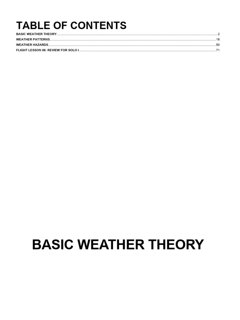 Metereology For Pilots | PDF | Cloud | Thunderstorm