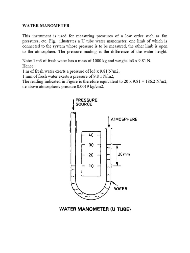 2 Manometer | PDF | Science & Mathematics