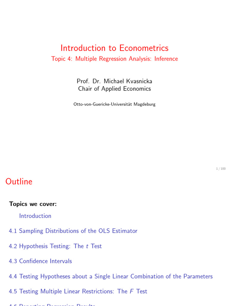 Multiple Regression Analysis - Inference | PDF | Ordinary Least Squares ... Multiple Regression Analysis - Inference | PDF | Ordinary Least Squares ...