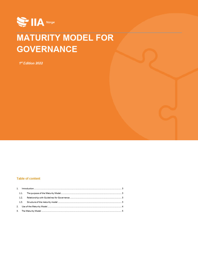 Maturity Model For Governance | PDF | Internal Audit | Governance