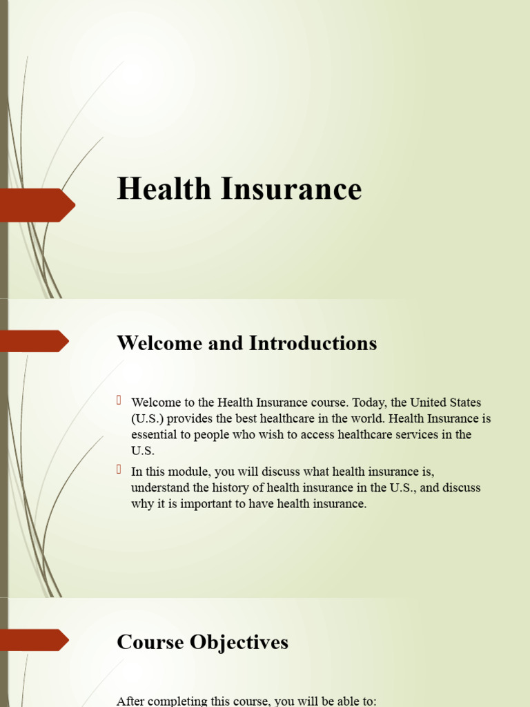 Health Insurance | PDF | Health Care | Patient
