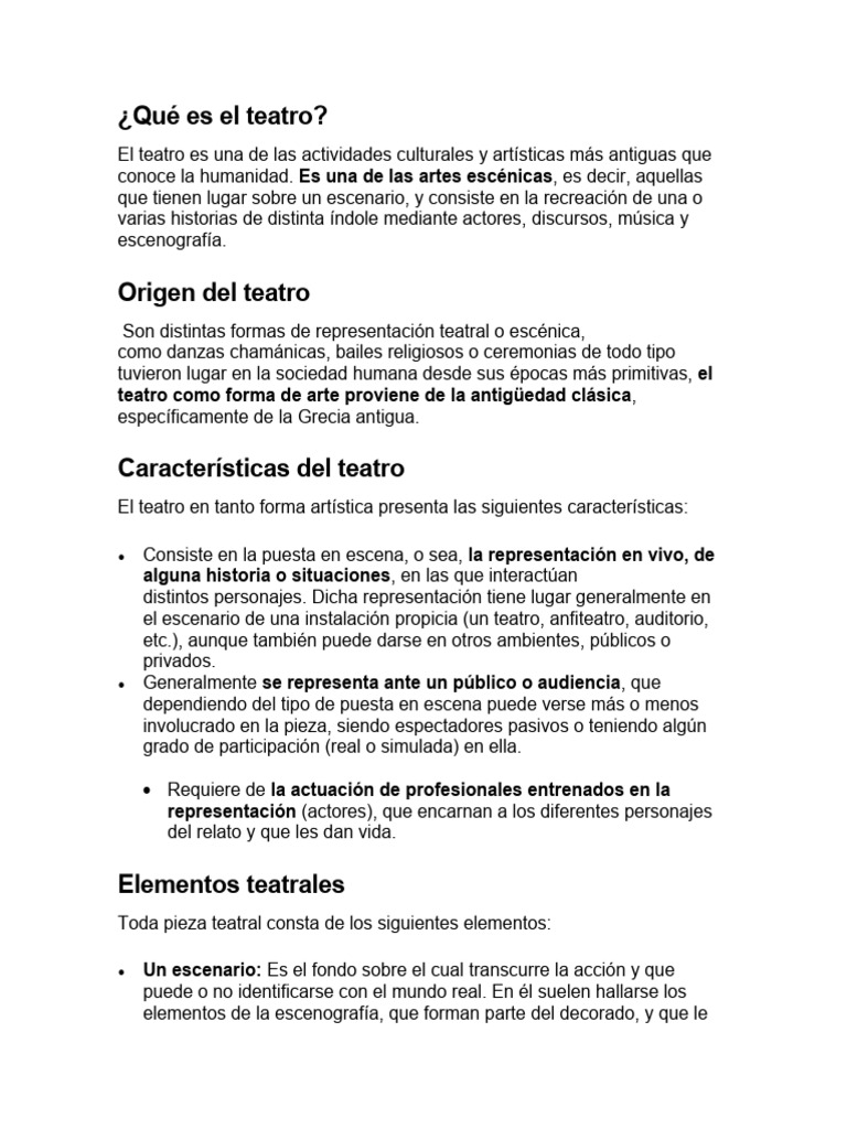 TEATRO 1 | PDF | Teatro | Bailes