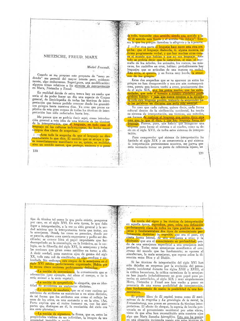 Michel Foucault Nietzsche Freud Marx. | PDF