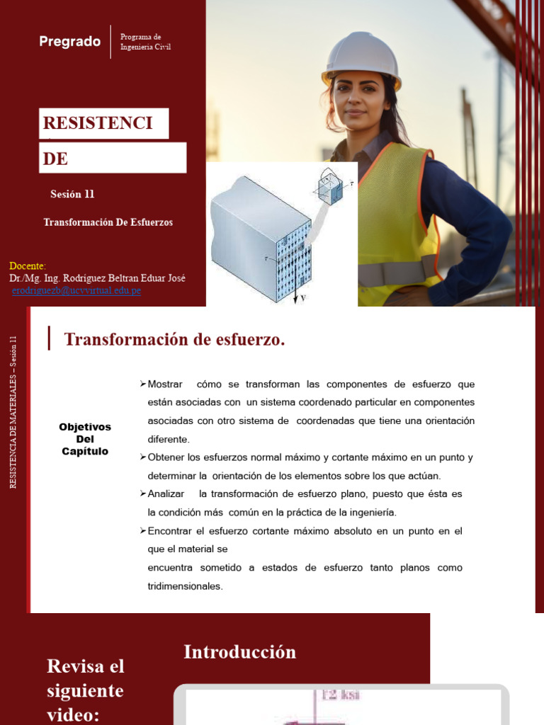 MATERIAL COMPLEMENTARIO - Sesion 11 | PDF | Resistencia de materiales | Ecuaciones