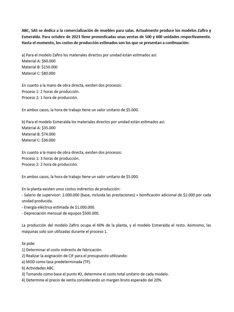 Ejercicio Ppto CIF | PDF | Hogar, jardinería y bricolaje
