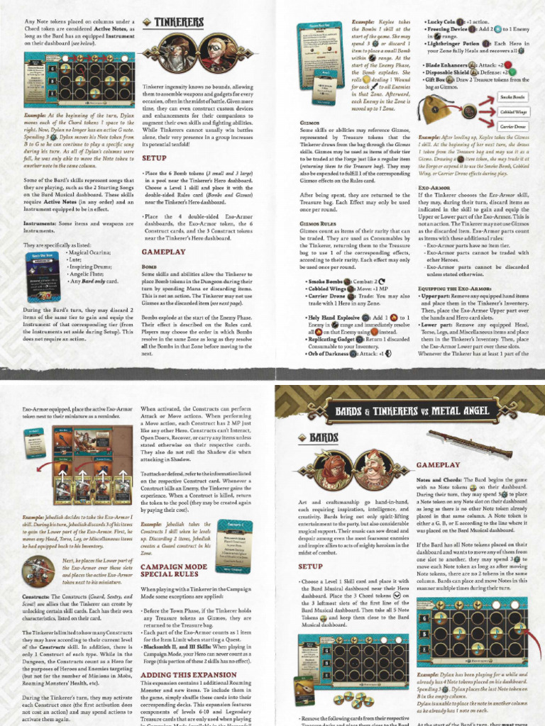 Massive Darkness 2 Classes Bardo e Funileiro Comp 269484 | PDF