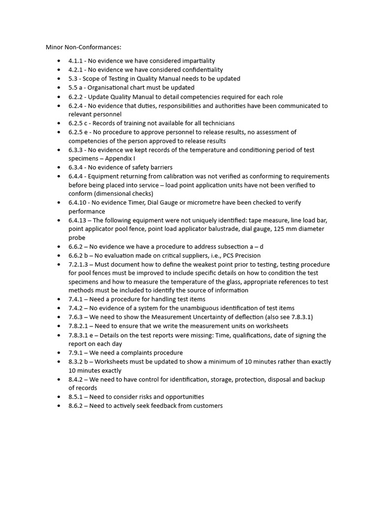 NATA Checklist | Download Free PDF | Calibration