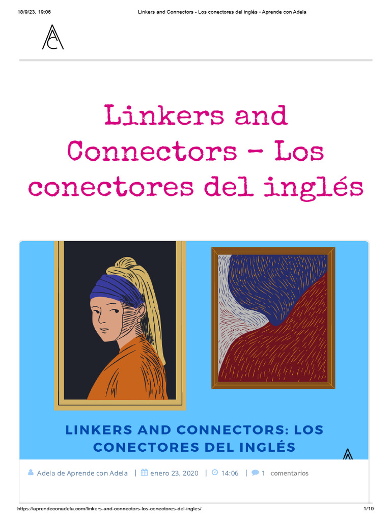 Linkers and Connectors - Los Conectores Del Inglés - Aprende Con Adela ...