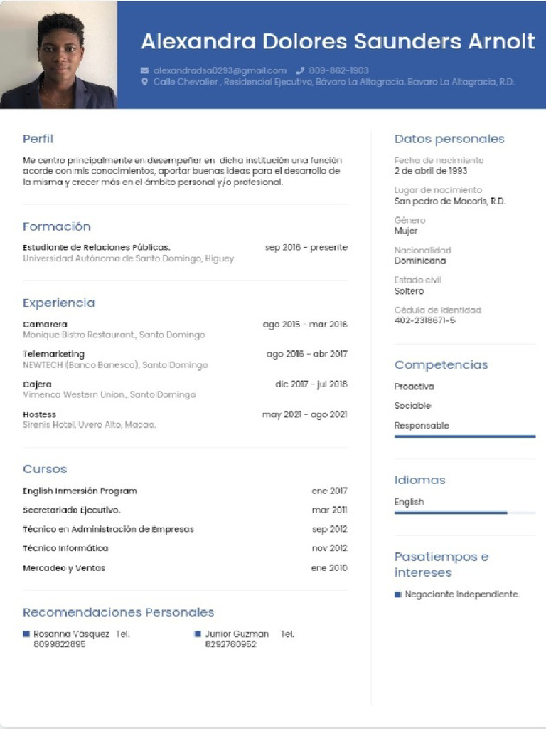 Alexandra Saunders CV | PDF