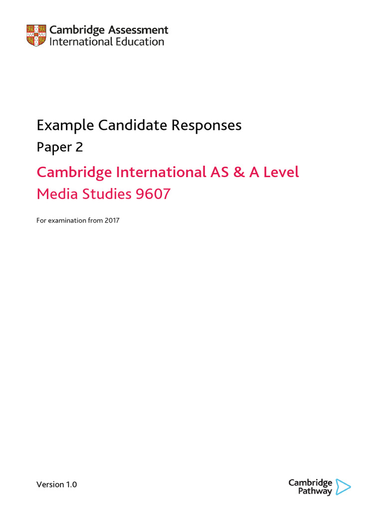9607 Example Candidate Responses Paper 2 | PDF | Technological ...