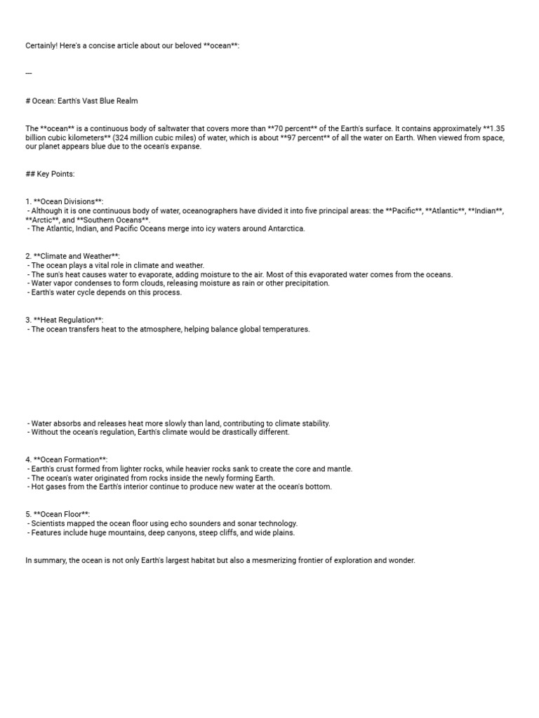 Ocean Pdf