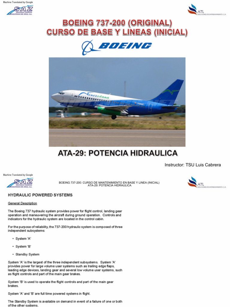 9 - ATA-29 - Potencia Hidraulica | PDF
